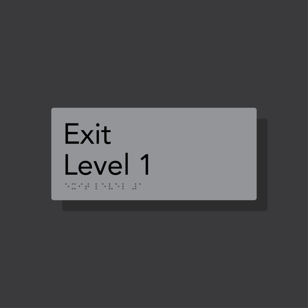Exit Level 01-40 Braille Tactile Sign - Tiger Corporation