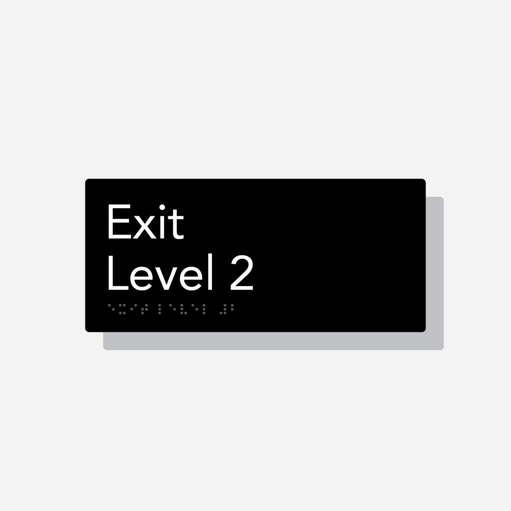 Exit Level 01-40 Braille Tactile Sign - Tiger Corporation