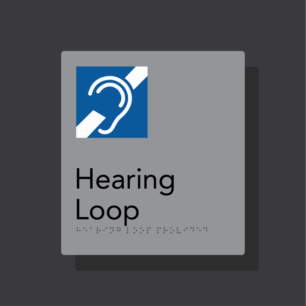 Hearing Loop Braille Tactile Sign - Tiger Corporation