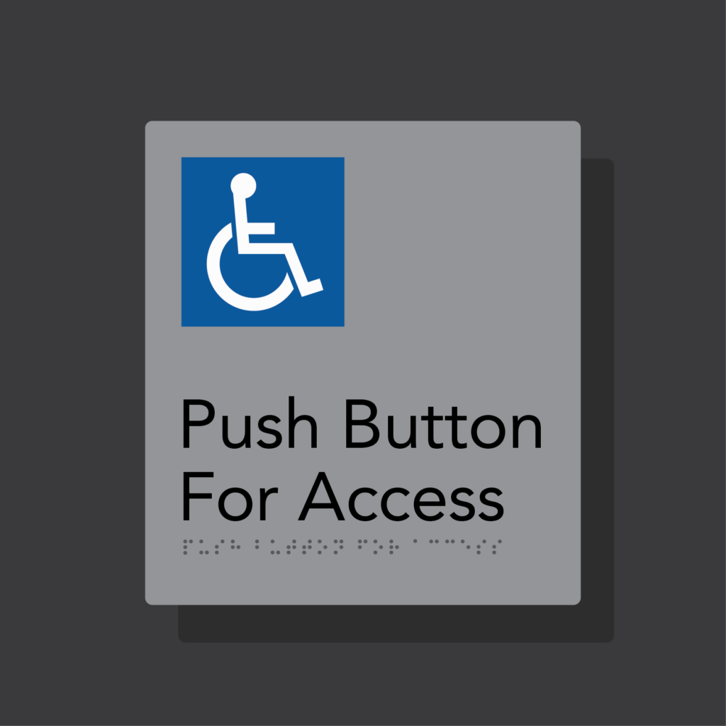 Push Button For Access Braille Tactile Sign - Tiger Corporation