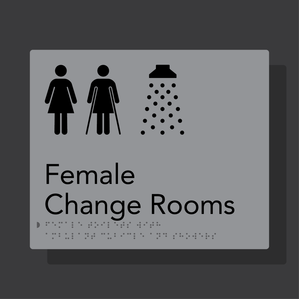 Female Change Rooms Braille Tactile Sign - Tiger Corporation